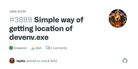simple way of getting location of devenv exe · cake build · discussion