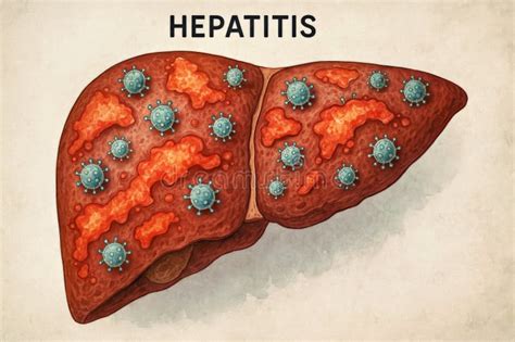 Human Liver Affected By Hepatitis Induced Inflammation Medical