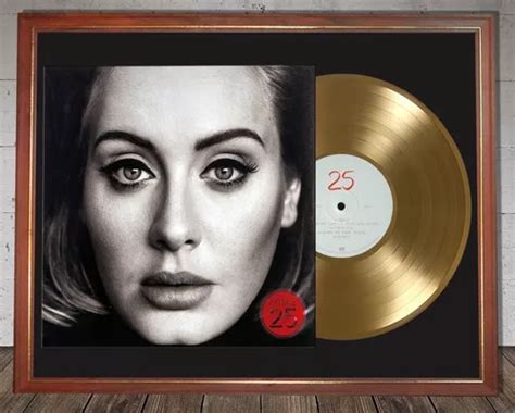 Adele 25 Tapa Lp Y Disco De Oro En Cuadro Envío Gratis