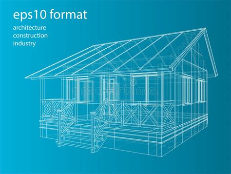 House Wireframe Structure Vector Stock Vector Illustration Of Gradient Industry 86939712