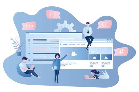 Frontend En Backend Ontwikkeling Menselijke Personages Met Slimme