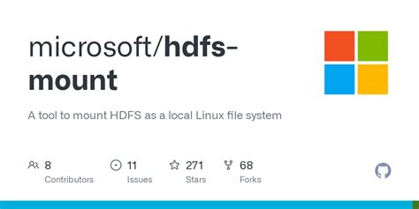github microsoft hdfs mount a tool to mount hdfs as a local linux