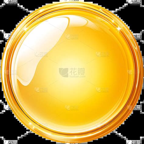 矢量金色按钮免抠元素素材 花瓣网