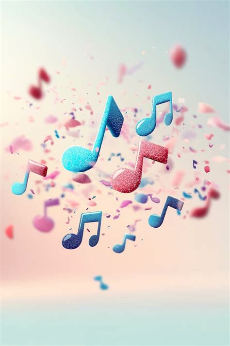 Floating Musical Notes Abstract Music Notes Background Stock Illustration Illustration Of