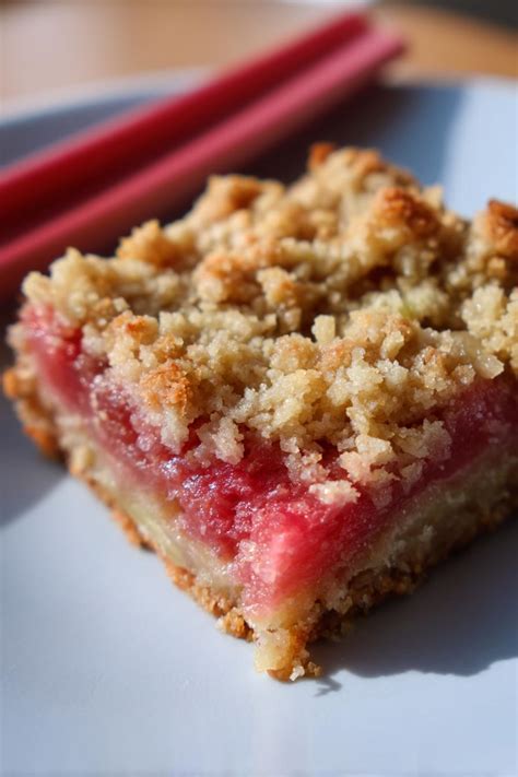 Rhubarb Crumble Bars 1 Recipe For Pure Bliss Recipes Tribe