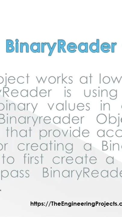 090 How To Use C Binaryreader Class Youtube