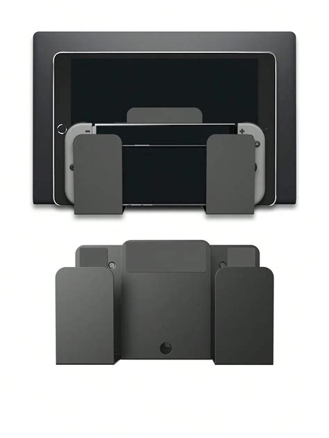 1 Set Black Universal Metal Laptop Wall Mount Bracket With Double Tray
