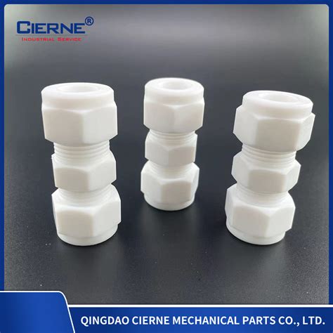 Medical Grade Tube Connector Thread Pp Pfa Ptfe Ferrule Fittings Ptfe