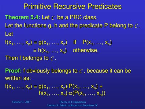 Primitive Recursive Predicates Ppt Download