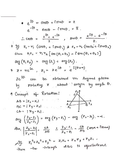 Solution Complex Number Iit Jee Math Short Notes Studypool