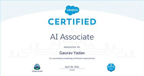 Salesforce Ai Certification Salesforceaiassociate Gaurav Yadav