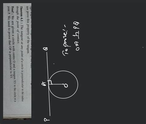 Now Prove This Property Of The Tangenttheorem 41 The Tangent At Any