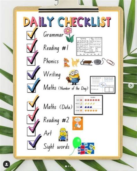 Distance Learning Visual Checklist
