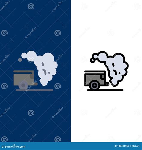 Dump Environment Garbage Pollution Icons Flat And Line Filled Icon