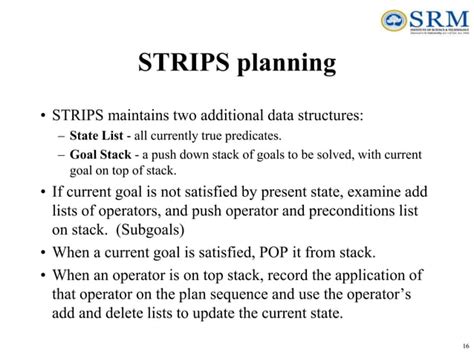 Goal Stack Planning Ppt