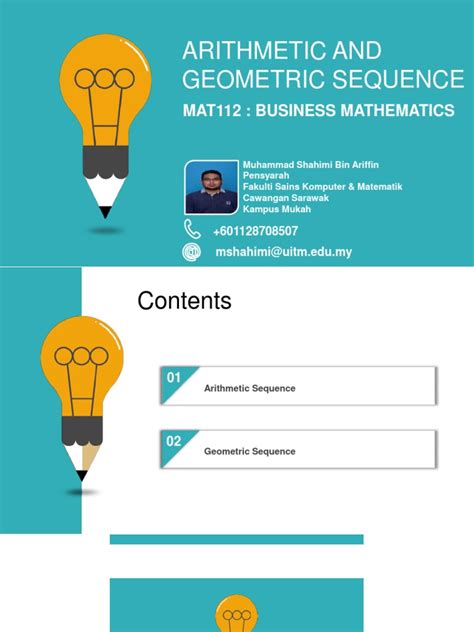 Topic 1 Arithmetic And Geometric Sequence Pdf Sequence Summation