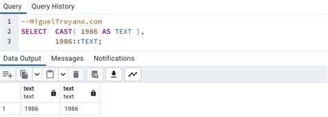 Función Cast En Postgresql