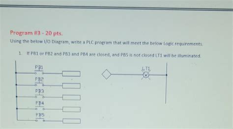 Solved Program 3 20pts Using The Below 1 0 Diagram Write Chegg