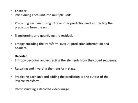 Ppt Contents Objective Hevc Overview Video Compression Standards