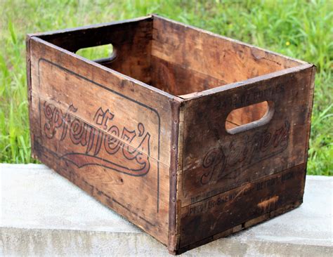 Antique Wood Crate Pfeiffers Beer Wooden Shipping Crate Antique Breweriana