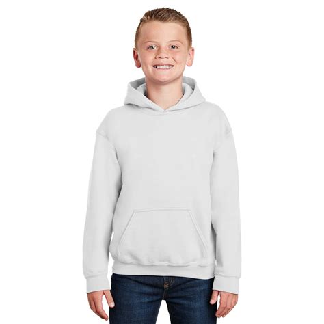 Gildan 18500b Youth Heavy Blend Hooded Sweatshirt White Full Source