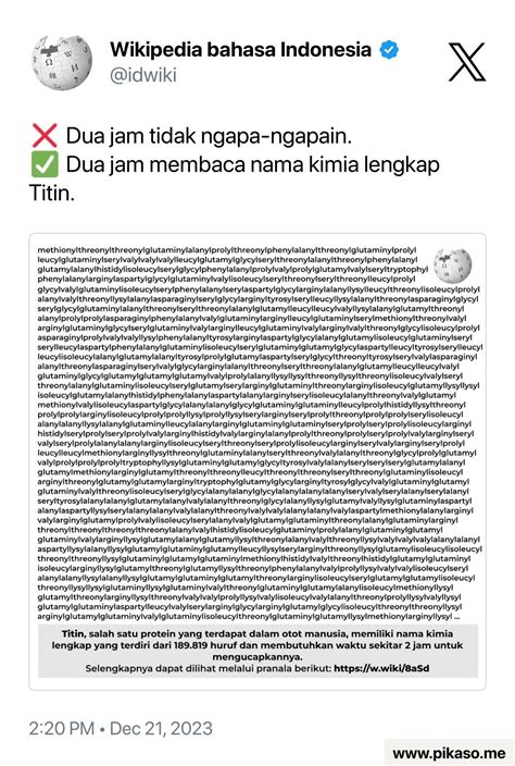 Butuh Waktu Tiga Jam Membaca Nama Lengkap Kimia Titin Mau Coba Zetizensid