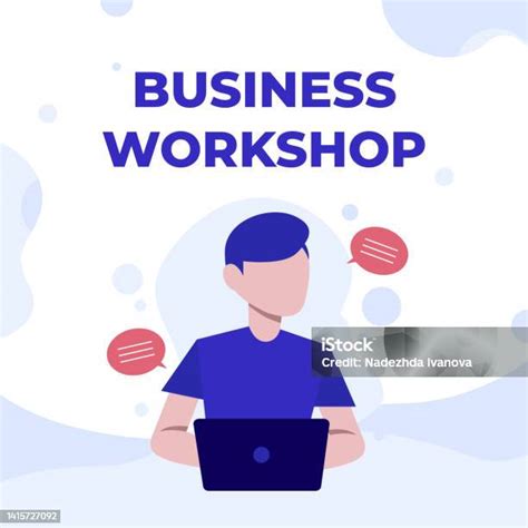 평면 디자인 비즈니스 워크샵 템플릿 디자인 벡터 일러스트 레이 션 개체 그룹에 대한 스톡 벡터 아트 및 기타 이미지 개체 그룹 교습 기업 비즈니스 Istock