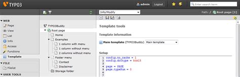 Typo3 Basics Main Typoscript Template