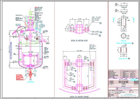 15 Kl Reactor Spare Anchor Assembly Autocad Drawing