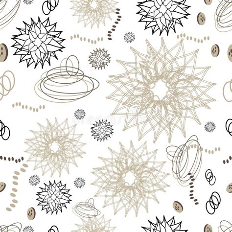 Abstract Filed Geometric Modern Flowers Seamless Repeat Pattern Stock Vector Illustration Of