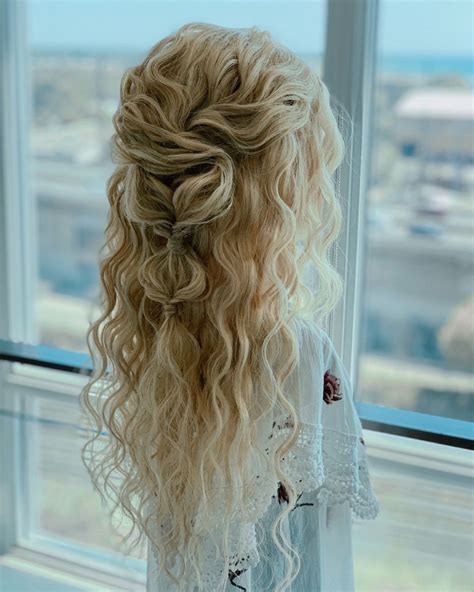 Boho Beach Textured Wedding Hair Curly Bridal Hair Boho Bridal Hair