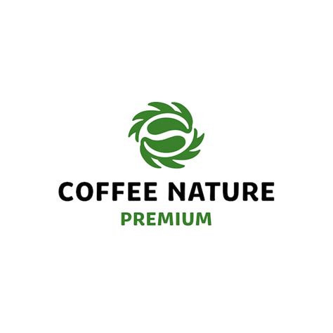 Premium Vector Coffee Bean Leaf Nature Logo