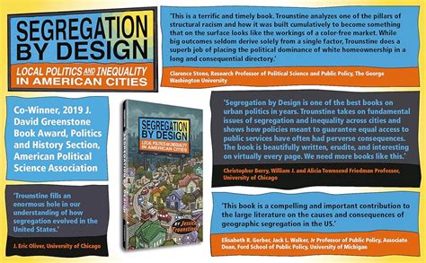 Segregation By Design Trounstine Jessica 9781108454988 Books