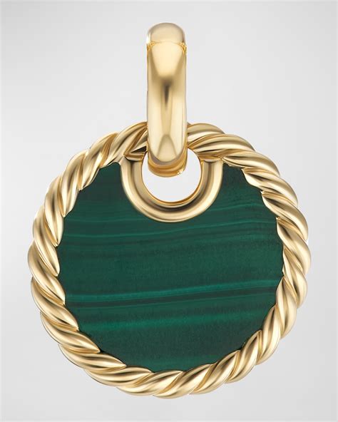David Yurman Dy Elements Disc Pendant In 18k Gold 15 5mm Neiman Marcus