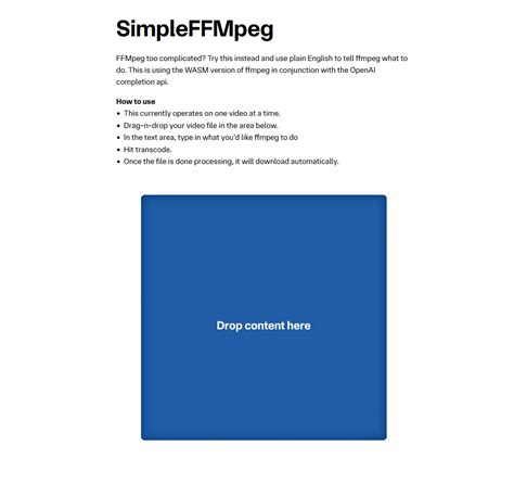 Simple FFMpeg WNW