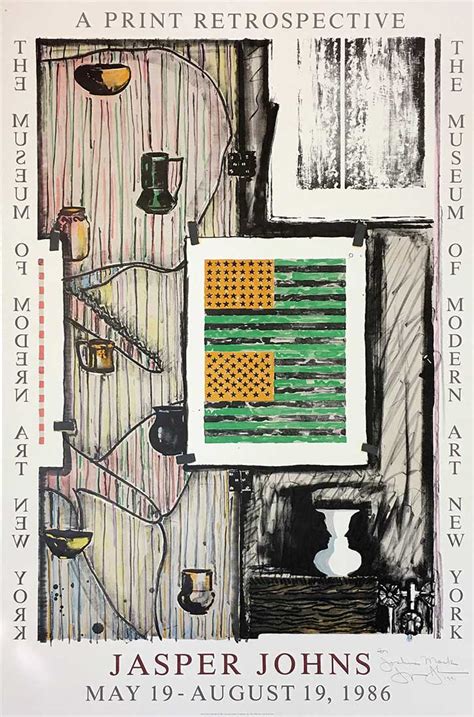 Moma Print Retrospective Poster By Jasper Johns Premier Pop Art