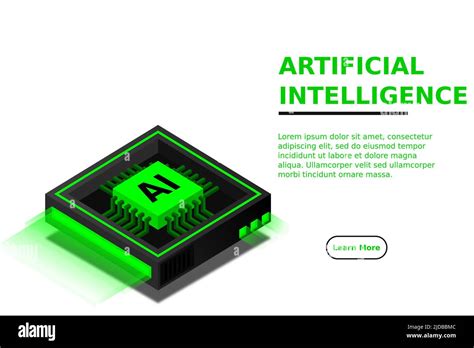 Artificial Intelligence Ai Web Banner Isometric Cloud Computing