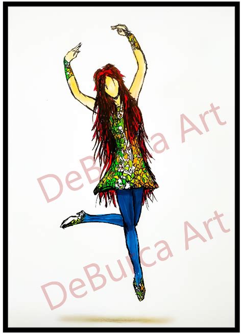 Irish Dancer Art Print Dublin Artist D De Burca