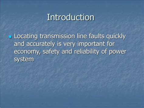 PPT THE TRAVELING WAVE FAULT LOCATION OF TRANSMISSION LINE WAVELET TRANSFORM PowerPoint