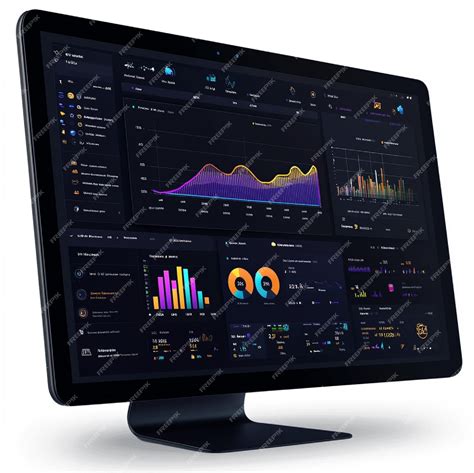 A Sleek Digital Marketing Dashboard Showing Analytics And Key Performance Metrics Premium Ai