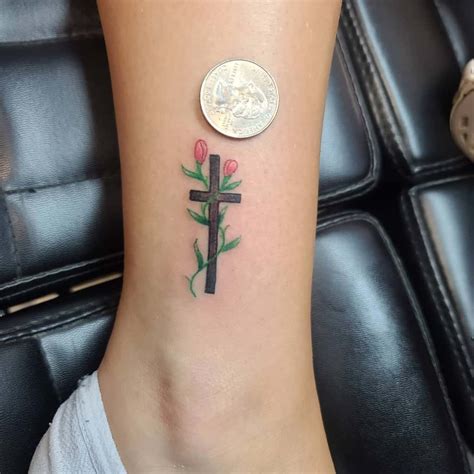 Cross Ankle Tattoo