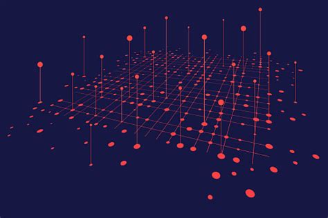Big Data Background Social Network Concept With Connected Lines And Dots Stock Illustration
