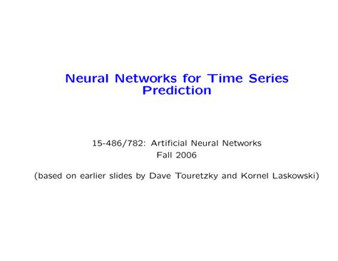 Ppt Neural Networks For Time Series Prediction 15 486782 Artificial Powerpoint