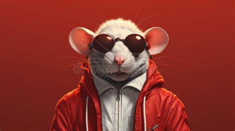 Rat In Human Trendy Fashionable Clothes Neural Network Ai Generated Stock Illustration