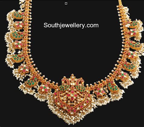 Peacock Kundan Guttapusalu Haram Indian Jewellery Designs