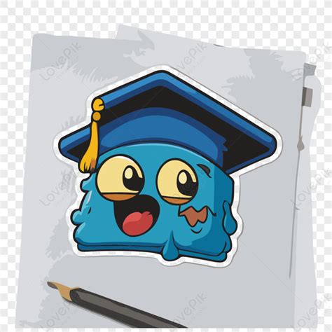구미밥 졸업 모자 스티커 일러스트 벡터상표 Png 일러스트 무료 다운로드 Lovepik