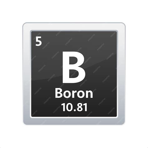 붕소 기호 주기율표 벡터 재고 일러스트의 화학 원소 프리미엄 벡터