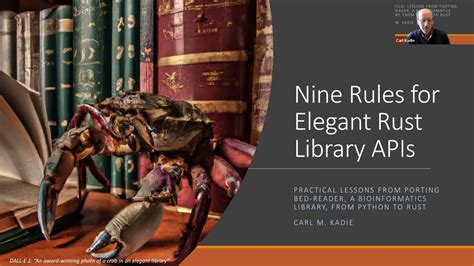 Nine Rules For Elegant Rust Library Apis September 2022 Youtube