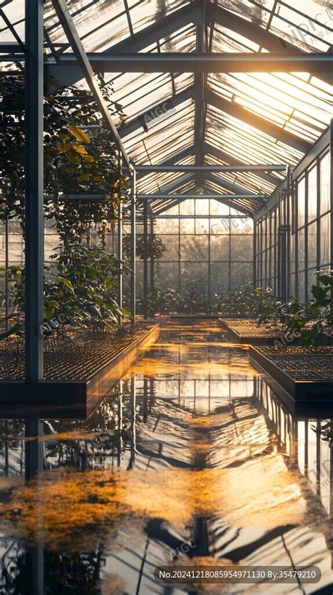 Ai创作图植物园玻璃房 植物园温室实拍 玻璃房秋色 皇家植物园温室 园林屋顶光影 植物园温室素材 玻璃棚顶倒影 植物园温室 温室植物馆 植物园