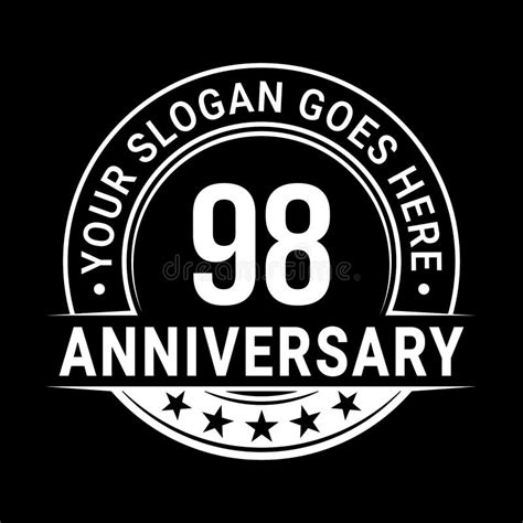 98 Years Anniversary 98th Anniversary Logo Design Template Vector And
